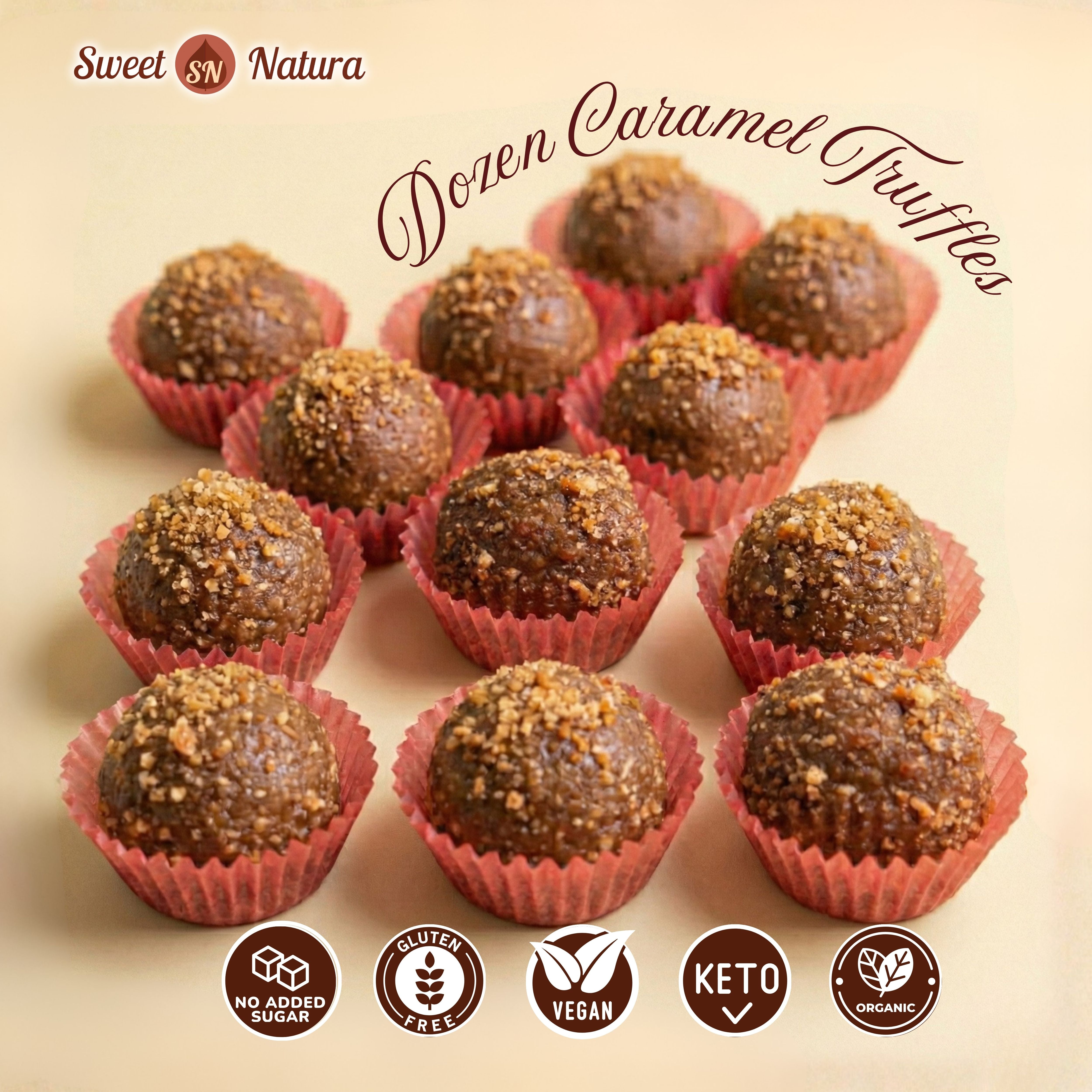 Dozen Caramel truffles – Sweet Natura